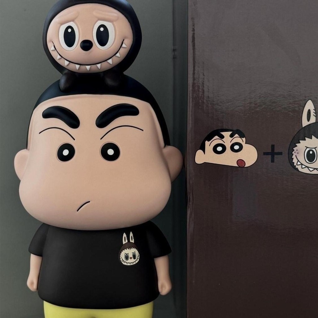 13cm Labubu Crayon Shin-Chan Cute Doll Toy Model Gift 拉布布蜡笔小新 可爱公仔 玩具模型 ...