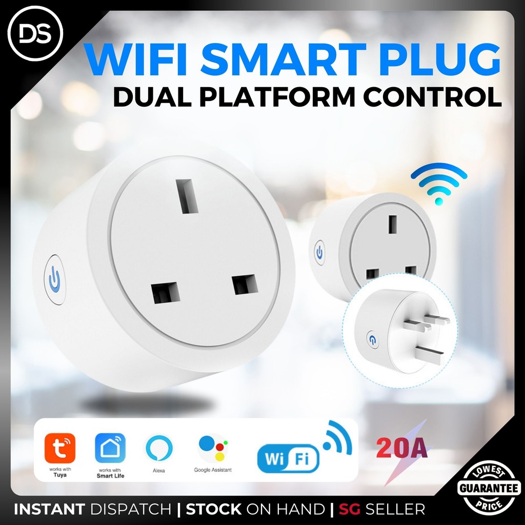 SG🛡️ WiFi Smart Power Plug Socket Tuya 16A UK Smart APP Wireless Control Outlet Energy Power ...