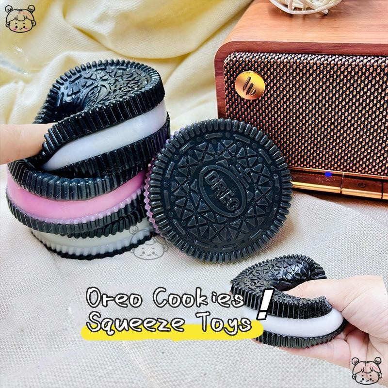 Oreo Cookies Squeeze Toys Cookie Shape Squishy Fidget Toys Soft Sensory ...