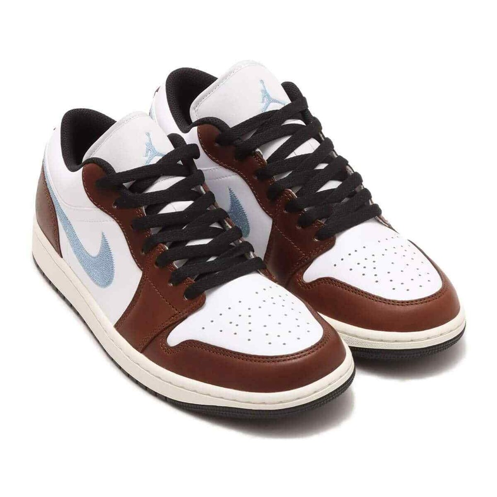 FQ7832-142 Nike Air Jordan 1 Low SE White Black Sail Blue Grey (Men's ...
