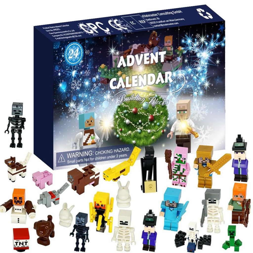 Minecraft Advent Calendar 2024 with 24 Gifts incl Kit Includes 24 Robot ...