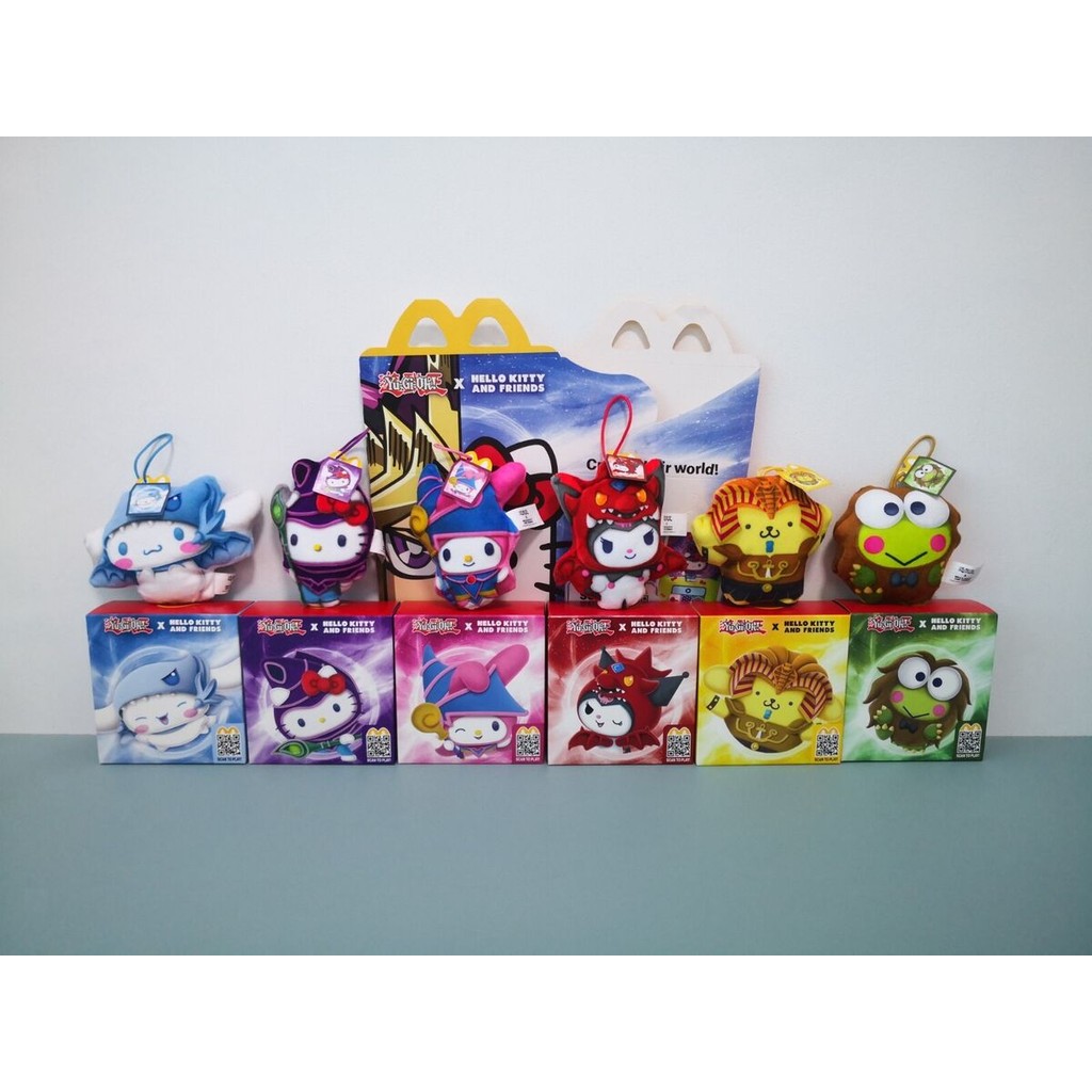 HAPPY MEAL Yugioh X SANRIO 2024 MCD DARK BLACK MAGICIAN Girl BLUE RED ...