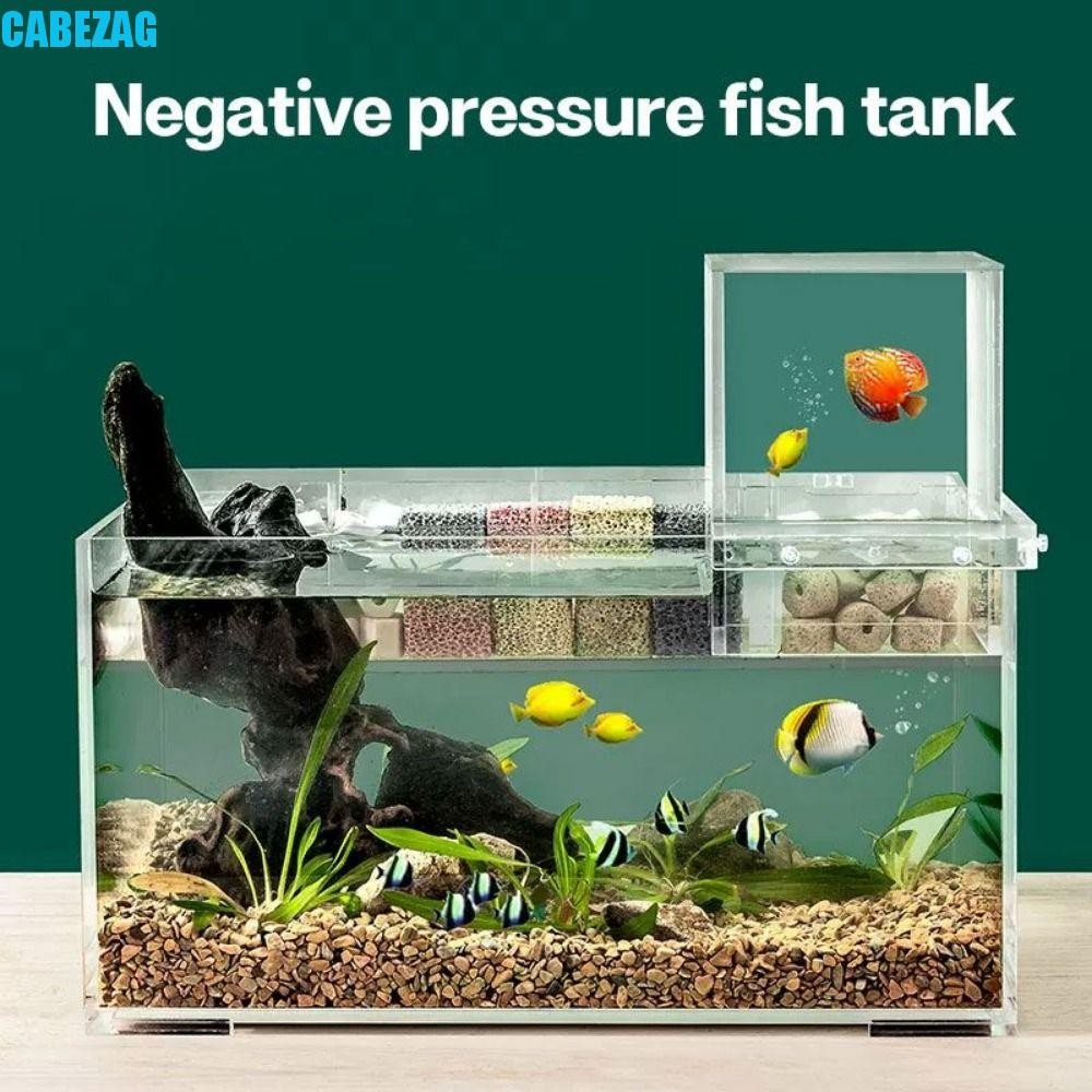 CABEZAG Negative Pressure Fish Tank, Landscaping Easy to Install ...