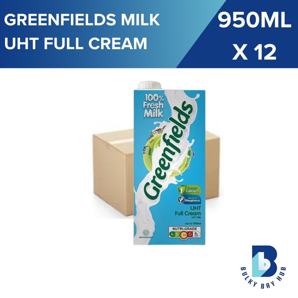 Greenfields Milk UHT 950ml x 12 Carton Deal | Shopee Singapore