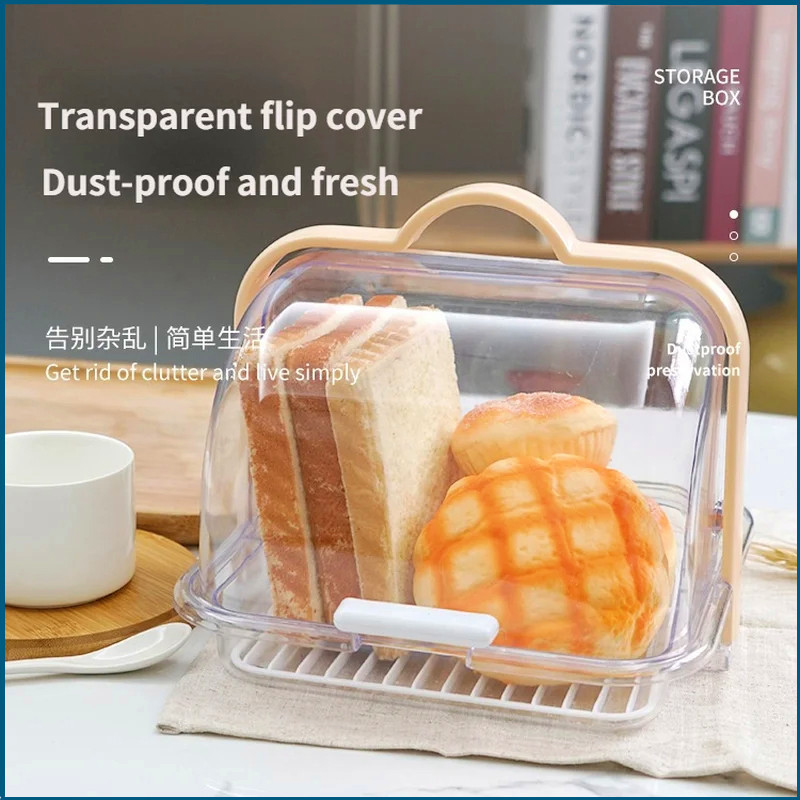 Food Storage Box Bread Storage Transparent Plastic Bread case / Bread ...