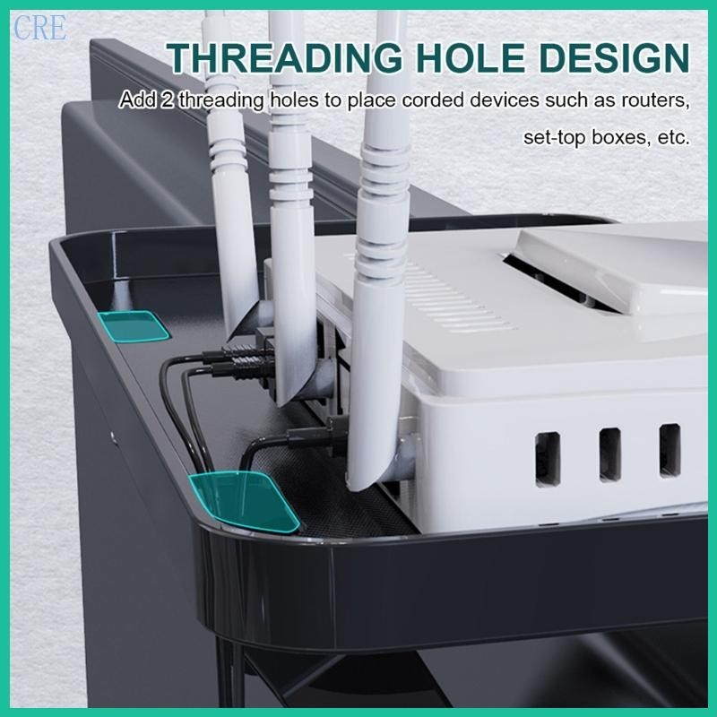 CRE Screen Router Storage Holder TV Desk Stand Display Shelf ABS for ...
