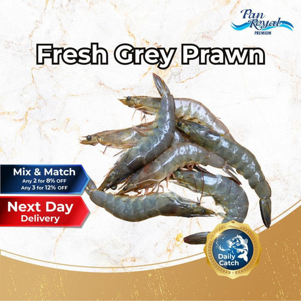 [PAN ROYAL] Fresh Grey Prawn (500g +/-) | Shopee Singapore