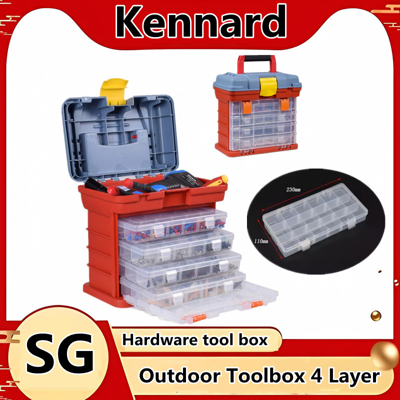 4 Layers Detachable Toolbox General Purpose Storage Box Storage ...