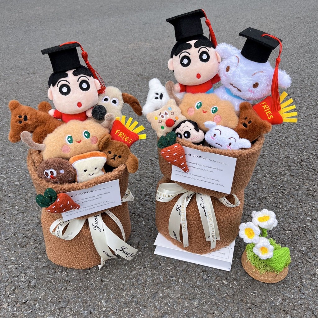 Sg SELLER Crayon Shin-Chan chiikawa Doll Bouquet 520 Valentine's Day ...