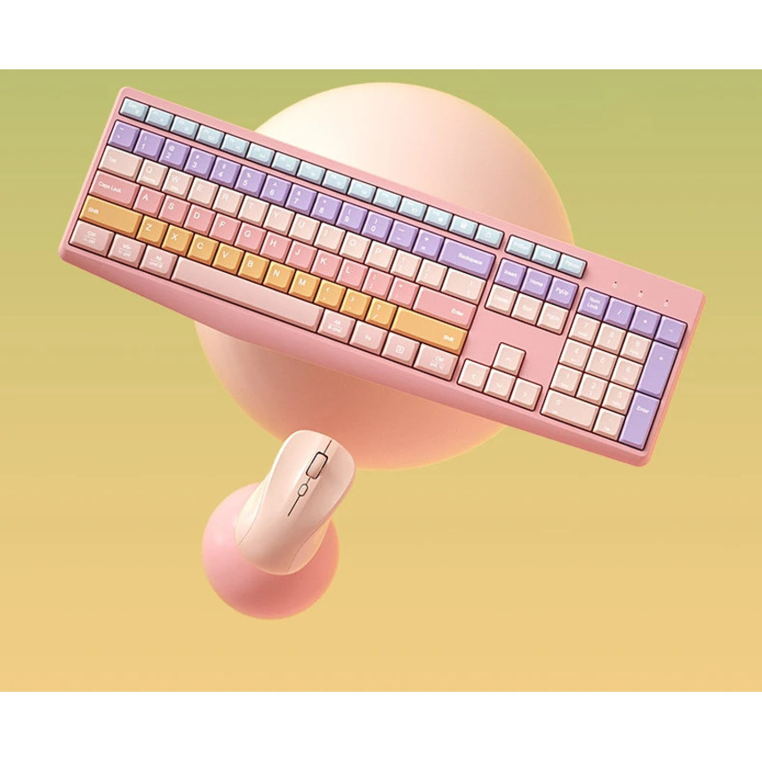 2.4G Wireless Keyboard Slient Click Ergonomic Keyboard Full Size ...