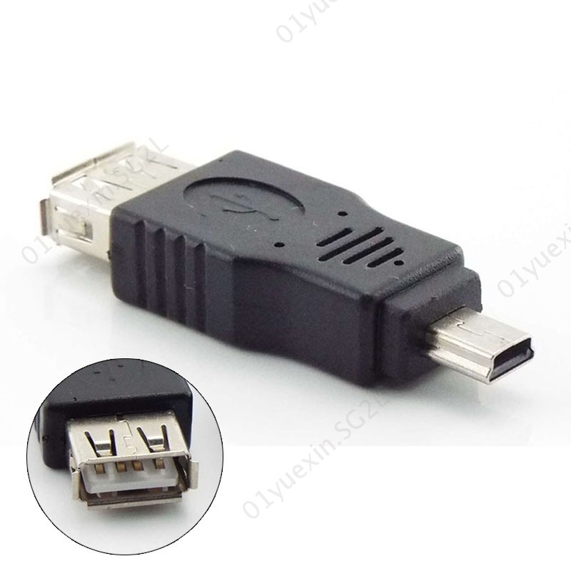 Network USB 2.0 A To Mini B 5-Pin Male Adapter For Android Mobile Mini ...