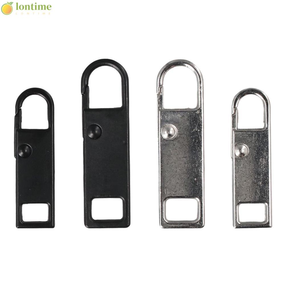 LONTIME Zipper, Silver Black Zipper Pulls, Fixer Zipper Metal Zipper ...