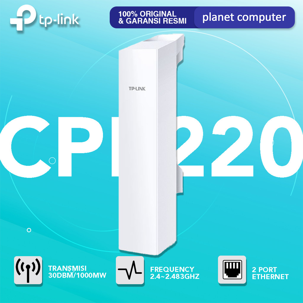 TP-LINK CPE220 300MBPS AP CLIENT ROUTER OUTDOOR CPE ORIGINAL OFFICIAL ...