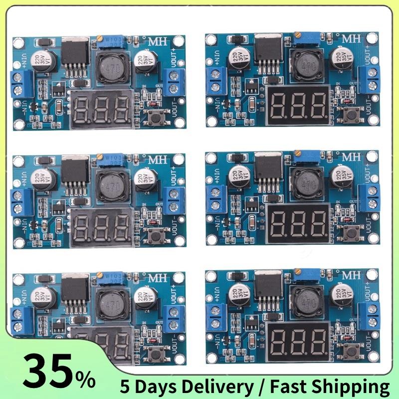 6 Pack Adjustable LM2596S DC-DC Buck Converter Reduced Voltage Regulator Power Module with ...