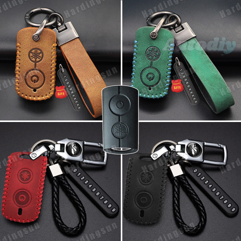 Nmax v2 Leather Motorcycle Key Cover For YAMAHA Nmax AEROX V2 / Aerox S ...