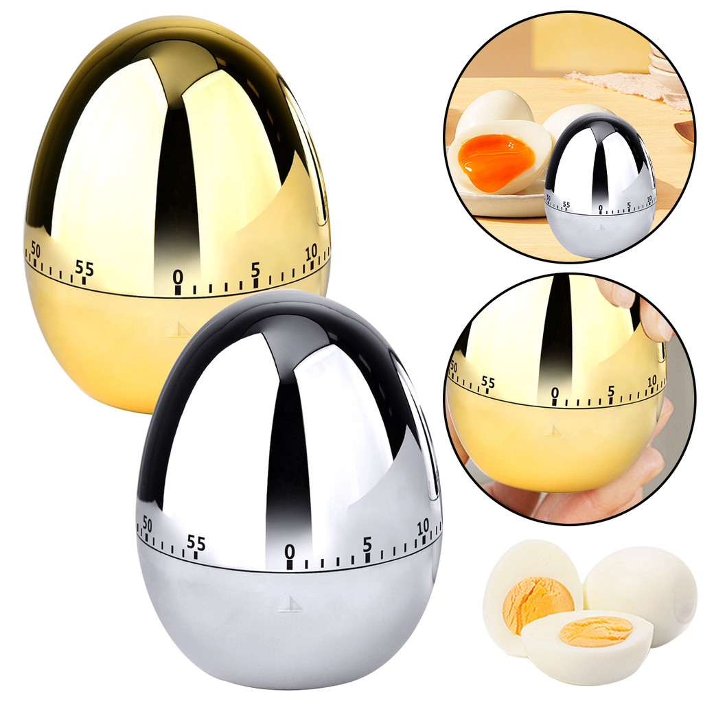 1 PCS Stainless Steel Timer Manual Mechanical Cooking Egg Clock ...