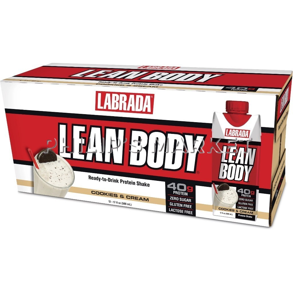 Labrada Lean Body Protein Shake Cookies & Cream (12 x 500ml) | Shopee ...