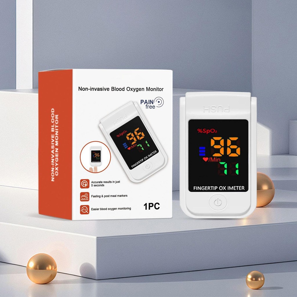 Pulse Oximeter Non Invasive Oxygen Gauge Portable Fingertip Pulse ...