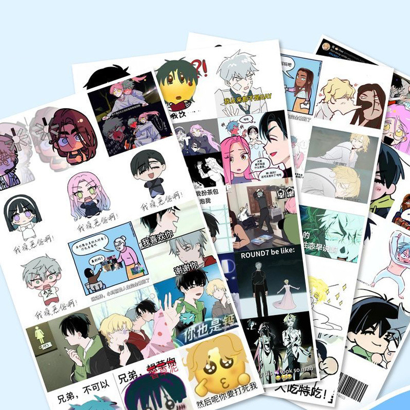 59Pcs/Pack Anime TV ALIEN STAGE Emoticon Stickers Mizi Sua Till Ivan ...