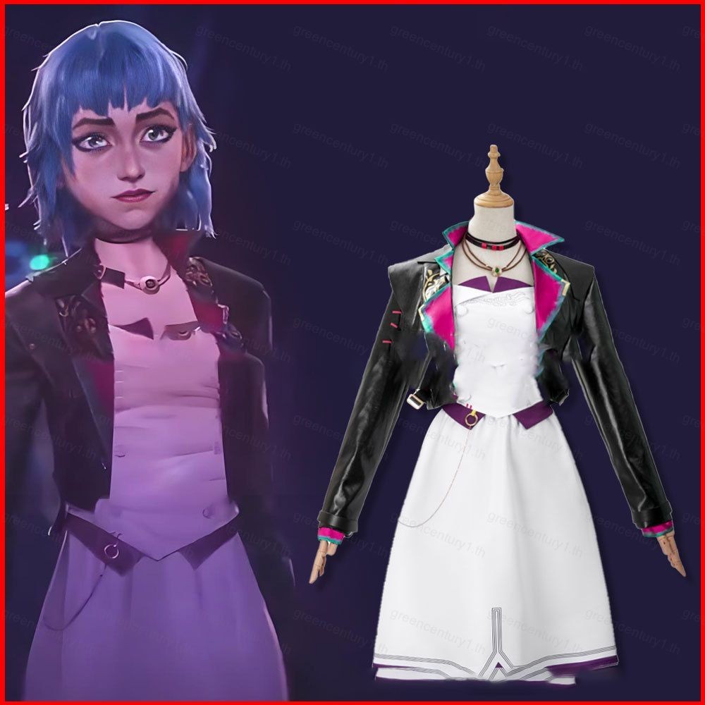 GC1 Arcane League of Legends Jinx dress leather jacket role play ...