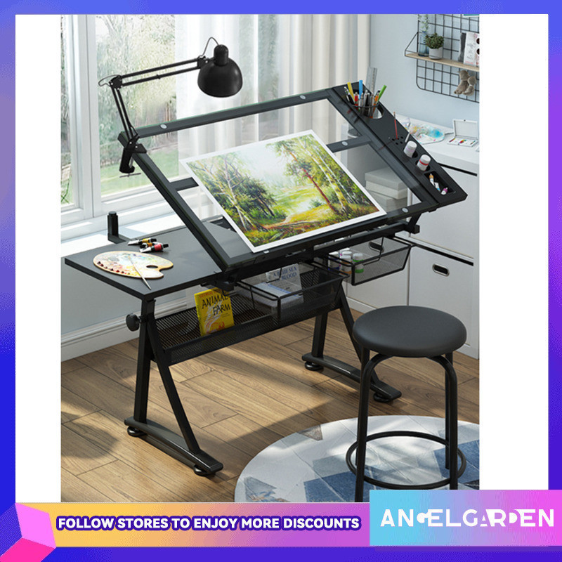 ANGN Drawing Table Adjustable Art Craft Drawing Hobby Table Writing ...