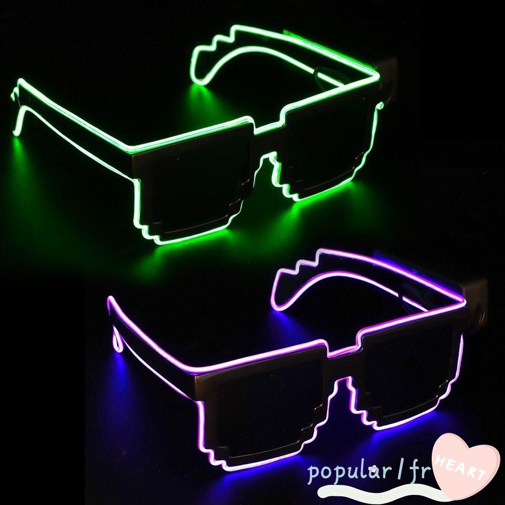 POPULAR1 Mosaic LED Glasses, Halloween Christmas Birthday Wireless LED ...