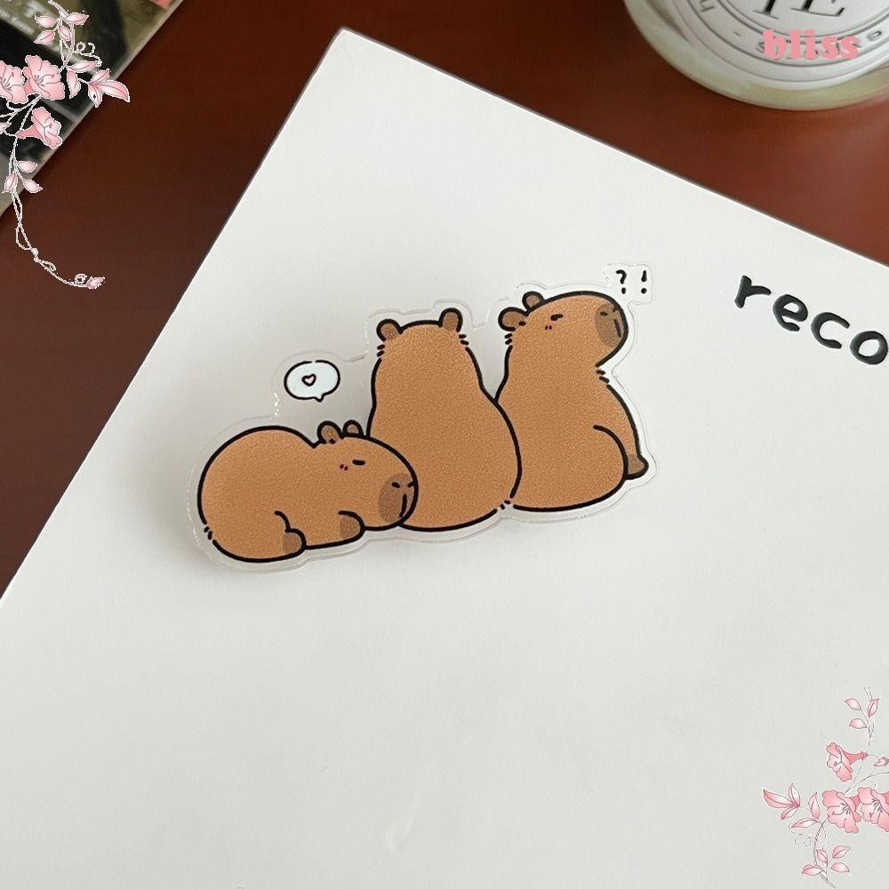 BLISS Acrylic Capybara Pin, Lapel Cute Capybara Brooch, Cartoon Fashion ...