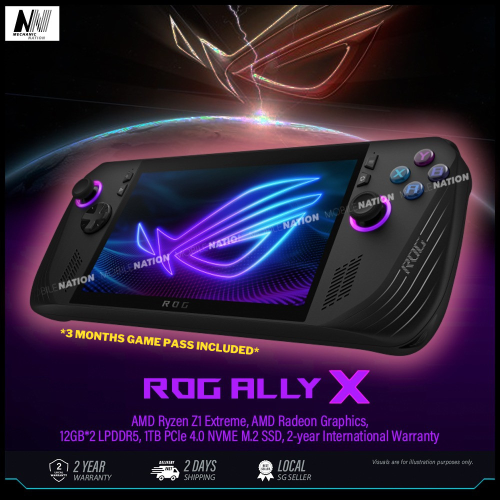 Asus ROG Ally X | AMD Ryzen Z1 Extreme | AMD Radeon™ Graphics | 2Y ...