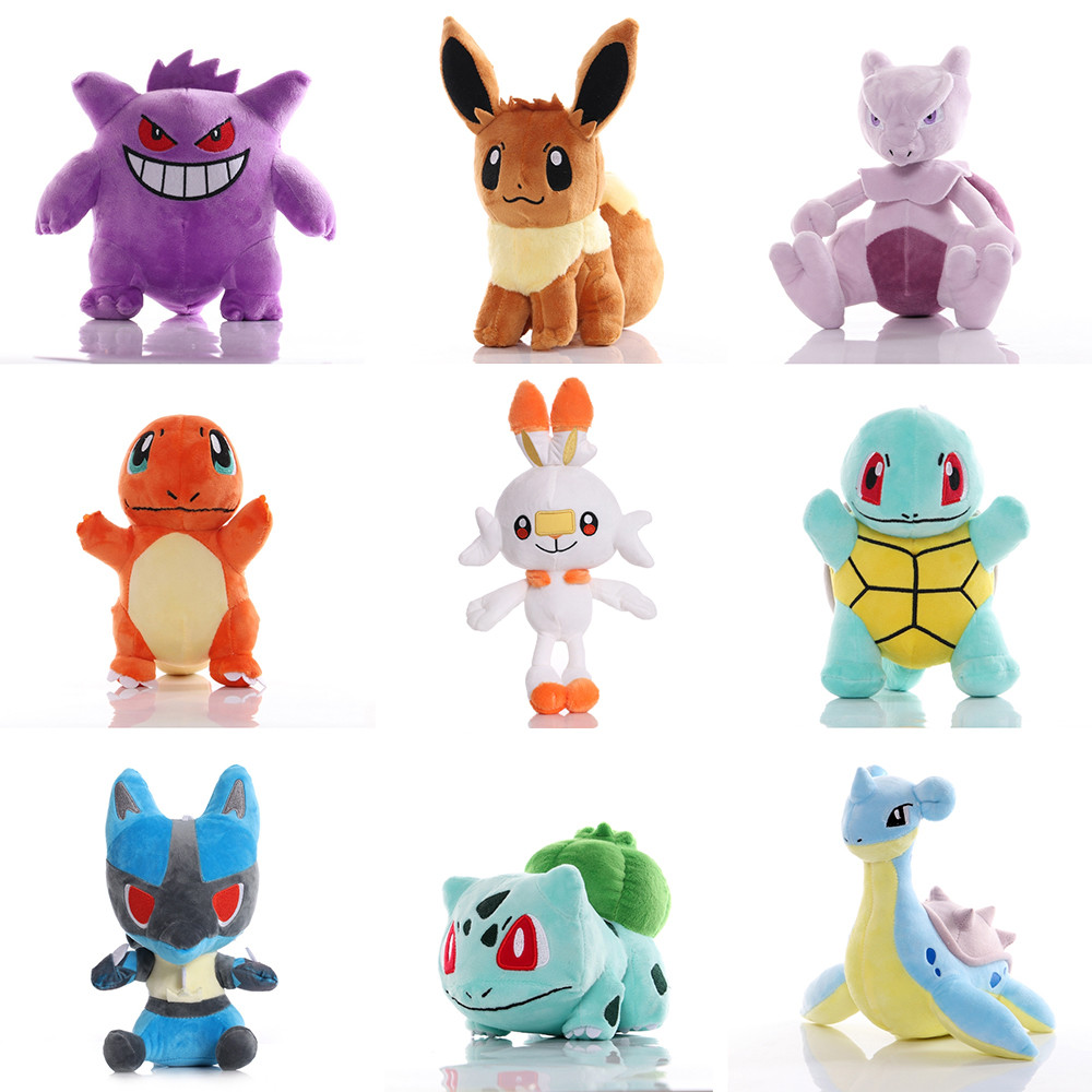 Pokemon Plush Toy Pikachu Charmander Squirtle Bulbasaur Eevee Snorlax ...