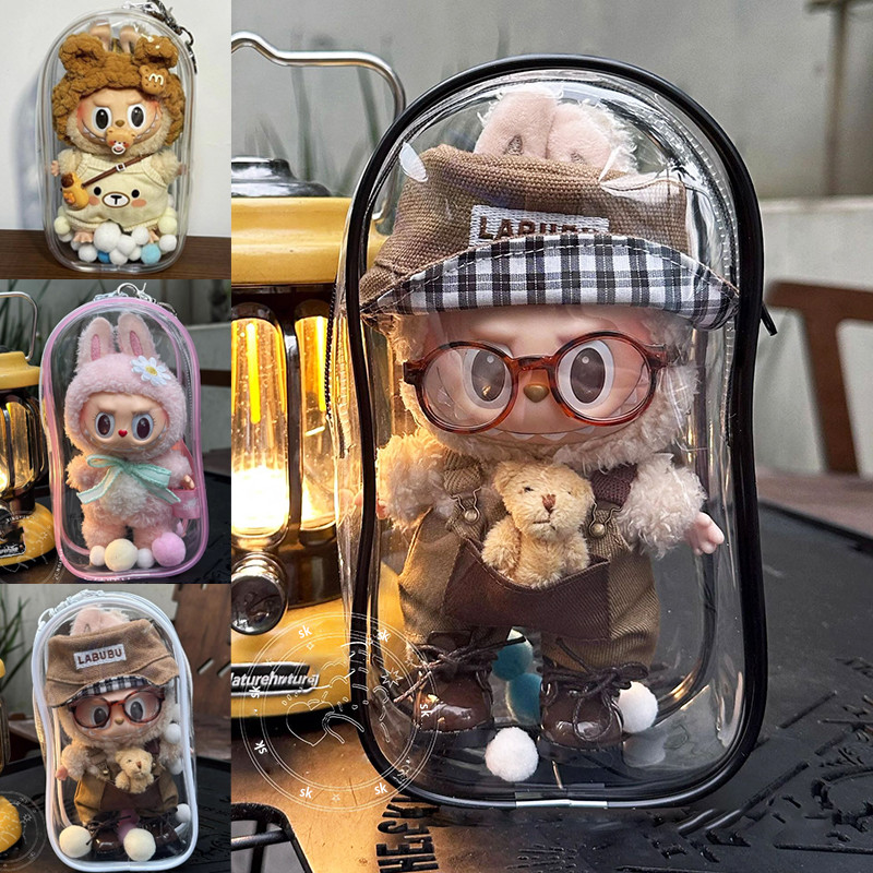 LABUBU Doll Storage Bag PVC Transparent Waterproof Dustproof Cartoon ...