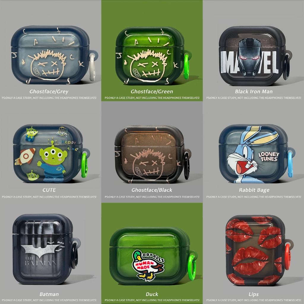 Translucent border headphone case for AirPods 3d gen case cartoon ...