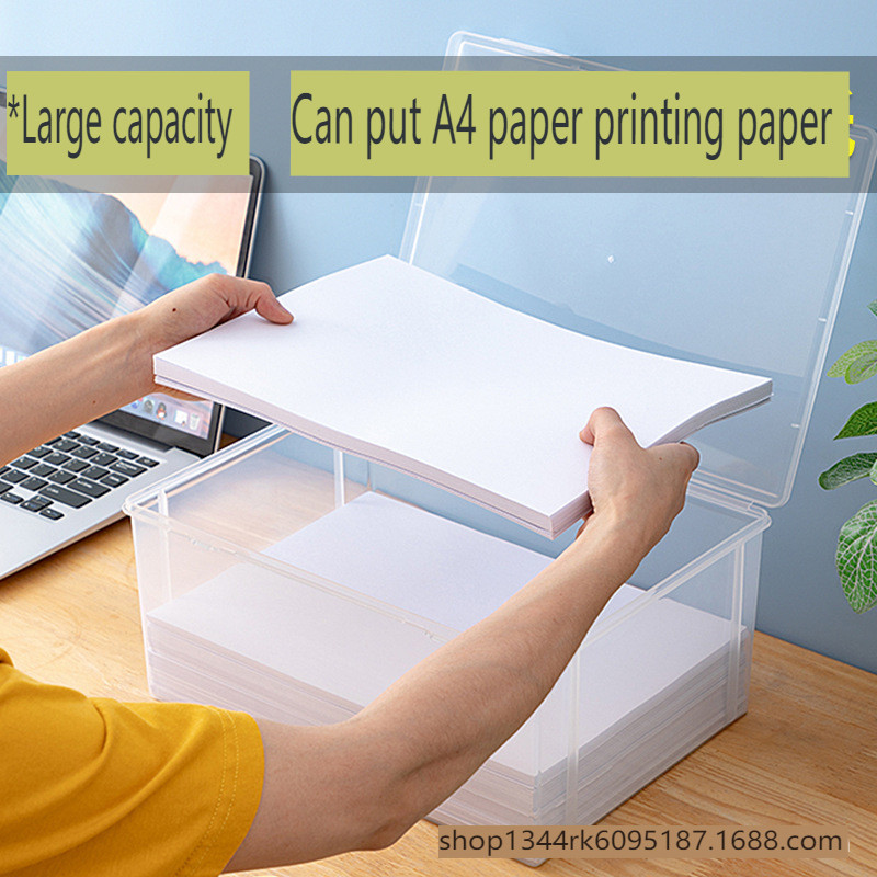 Transparent Transparent Plastic Large Size a4 Paper File Storage Box ...