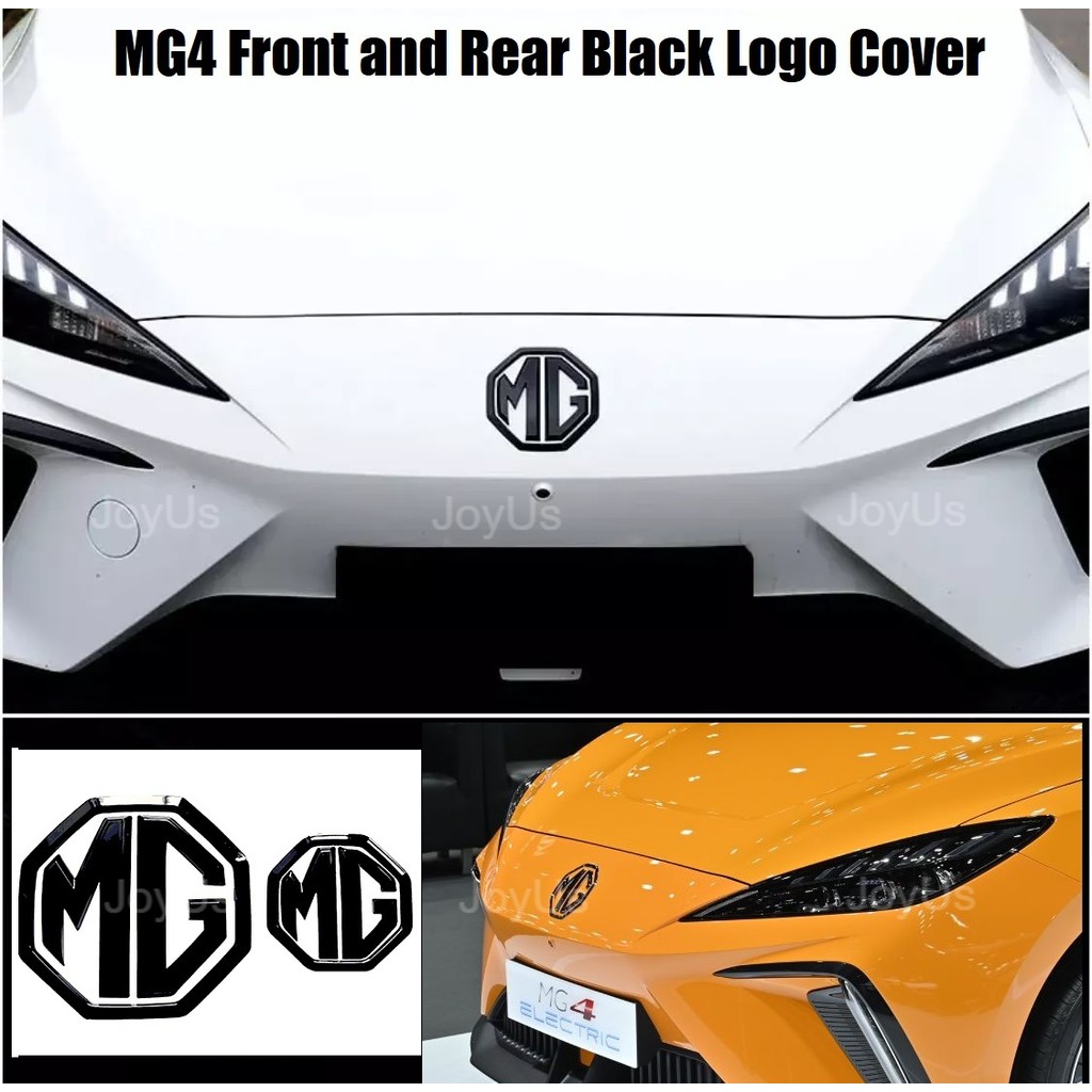 MG4 EV Stylish Front and Rear Logo Black Cover MG 4 Black Logo | Shopee ...