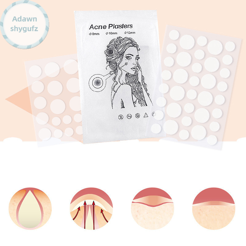 Adfz 24/36 Patches Hydrocolloid Pimple Patch Circular White Waterproof ...