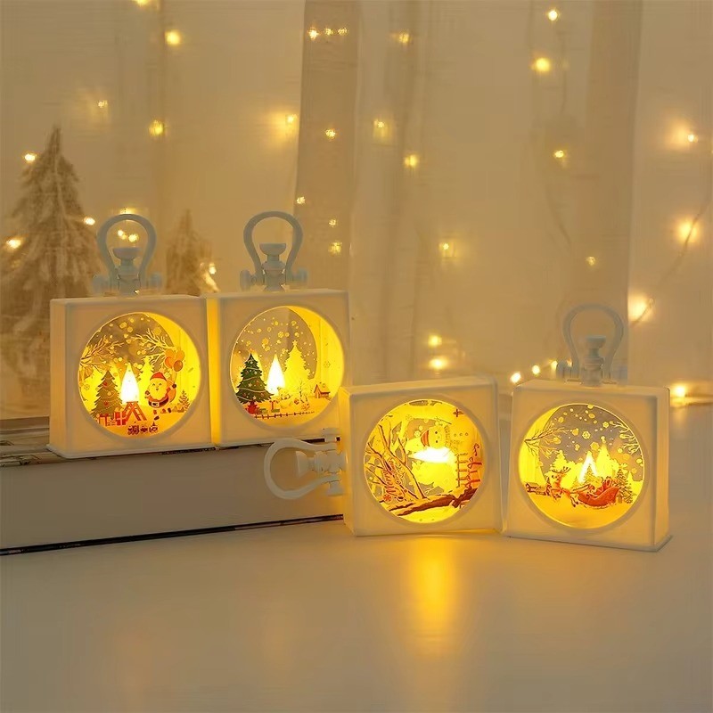 Hot Sale 2024 LED Christmas Decoration Night Light Hand Held Small Oil ...