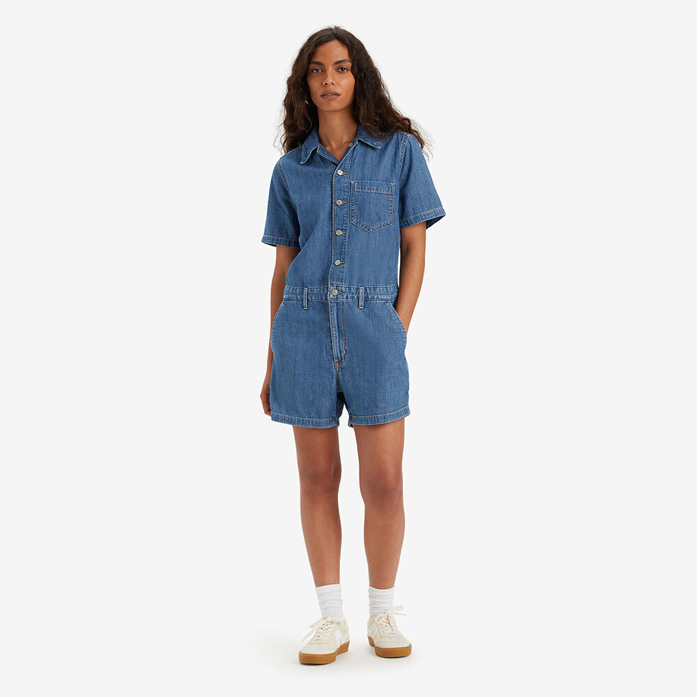 Levi's® Women's Short-Sleeve Heritage Romper A7449-0000 | Shopee Singapore