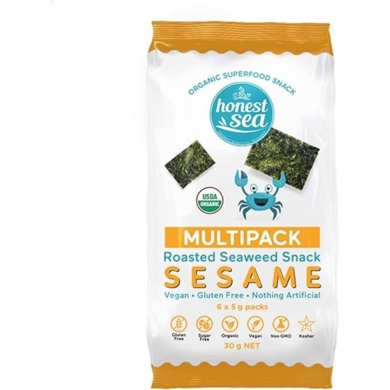 Honest Sea Organic Roasted Seaweed Snack Sea Salt HONEST SEA Roasted ...