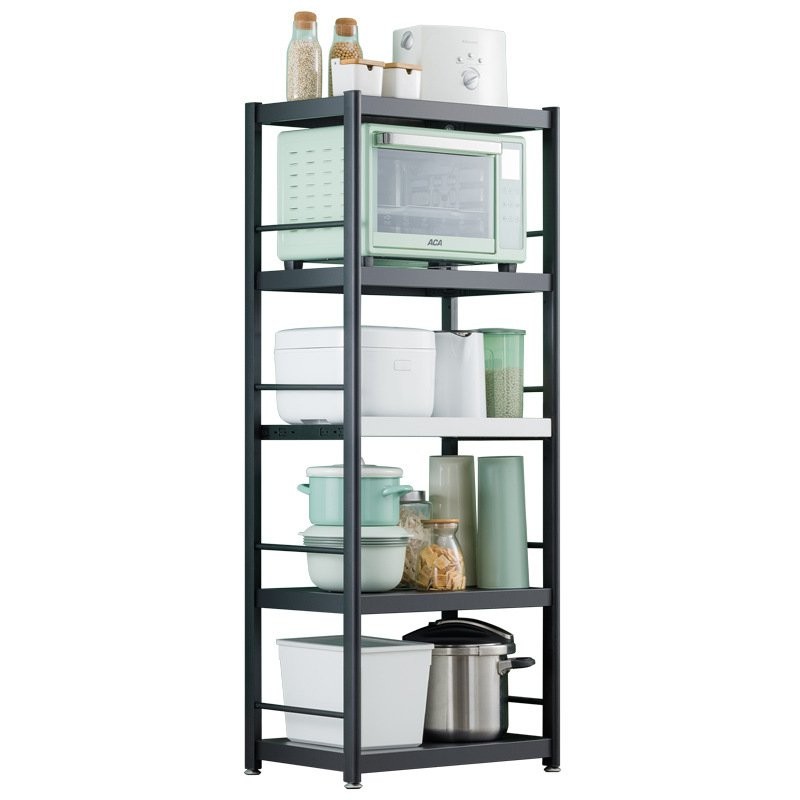 Kitchen Supplies Microwave Oven Storage Rack Pull-out Slit Frame Floor ...