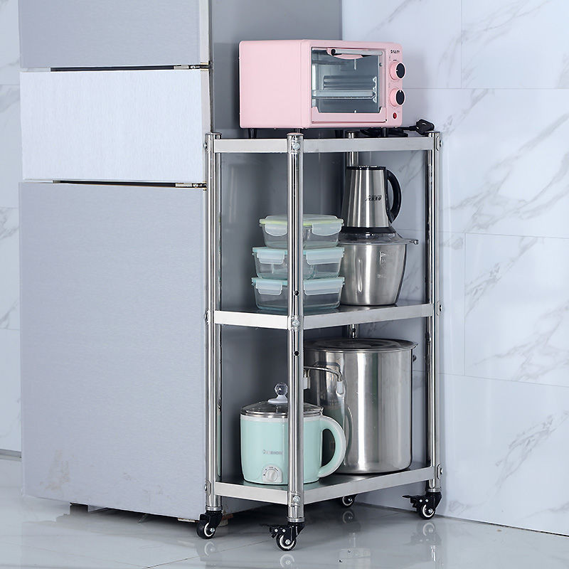 [48H Shipping] Kitchen Crack Stainless Steel Storage Rack Floor Gap ...