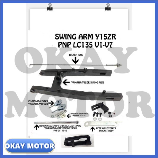 MODIFY ARM +2inch 2 inch 5cm Y15ZR PNP LC135 Lc 4s 4speed v1 v2 v3 v4 ...