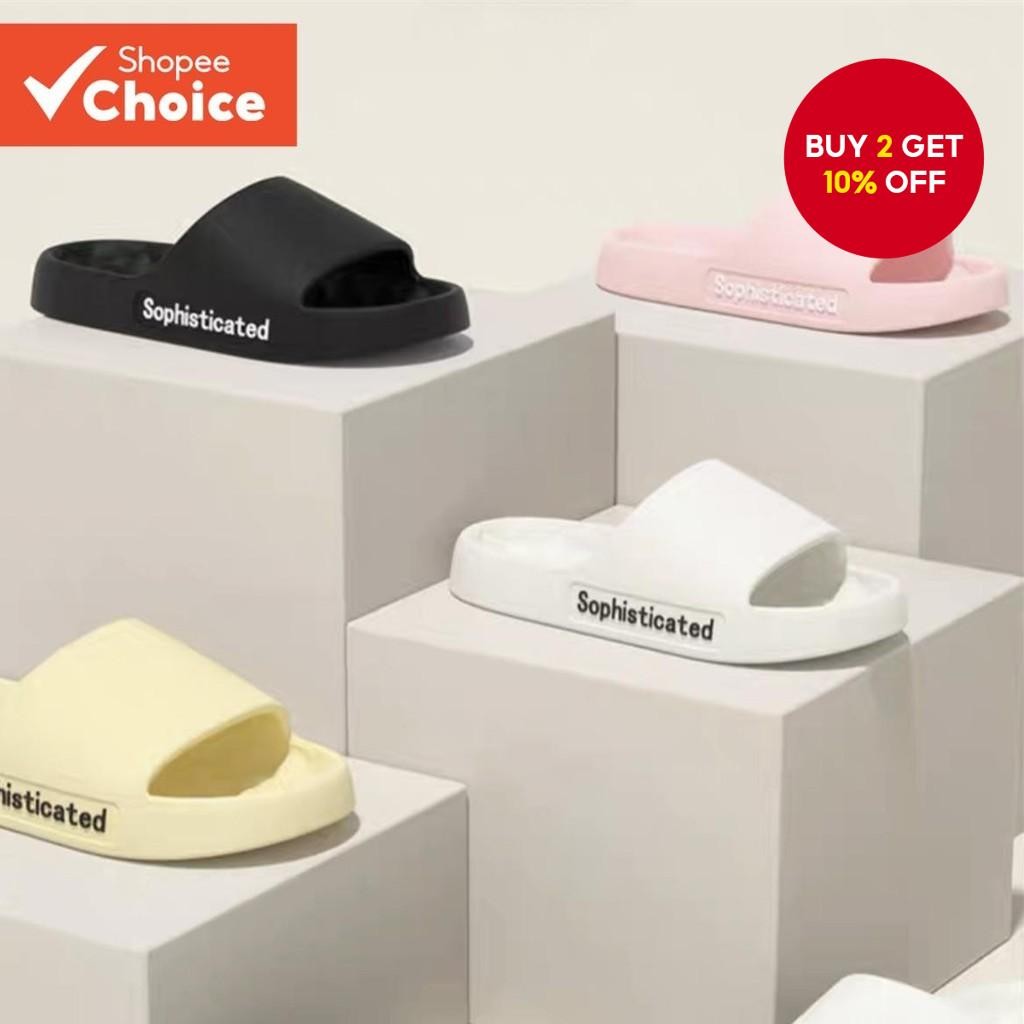 Women Slippers Sandals Outer Wear Pure Colour Fashion Thick Sole EVA ...