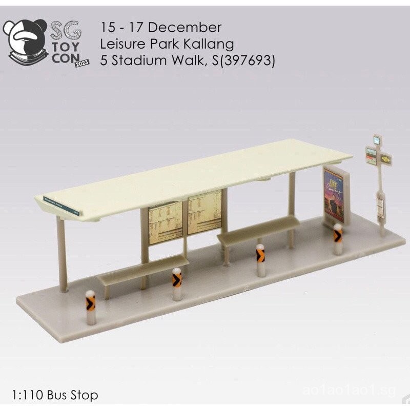 【In stock】SG Seller: SGToyCon 1:110 Scale Singapore Bus Stop (Self ...