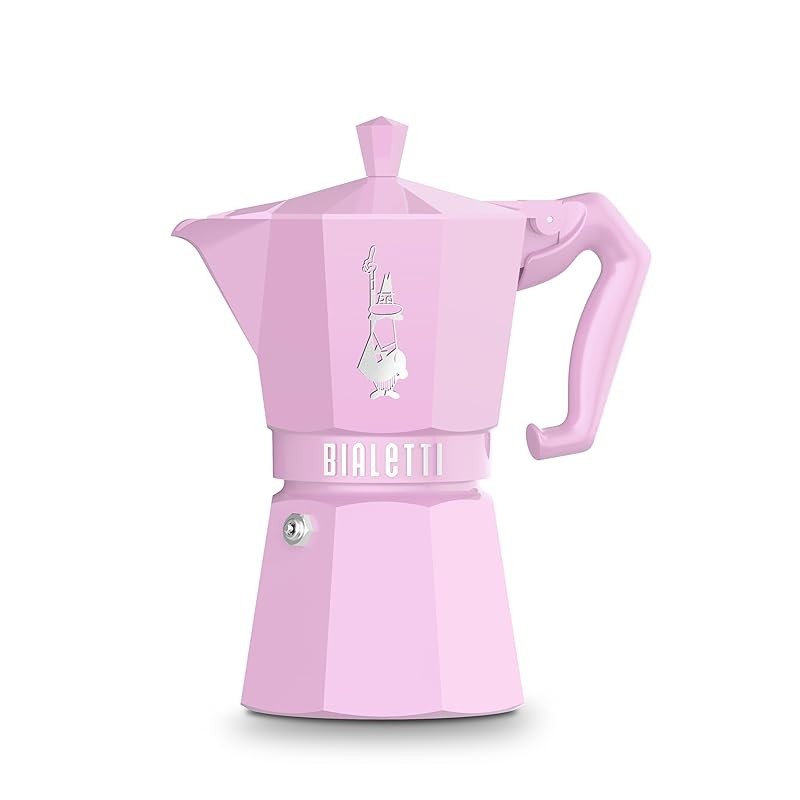 Bialetti Moka Exclusive Pink for 6 cups for direct fire (coffee maker ...
