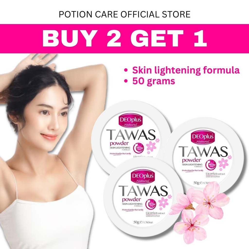 BUY 2 GET 1 Deoplus Powder Tawas for Foot and Underarms Skin Lightening ...