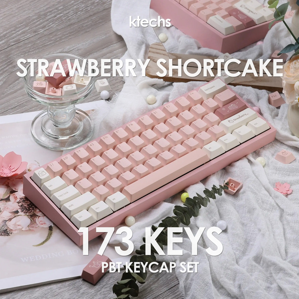 Strawberry Shortcake Cherry Profile Keycap Set | Shopee Singapore