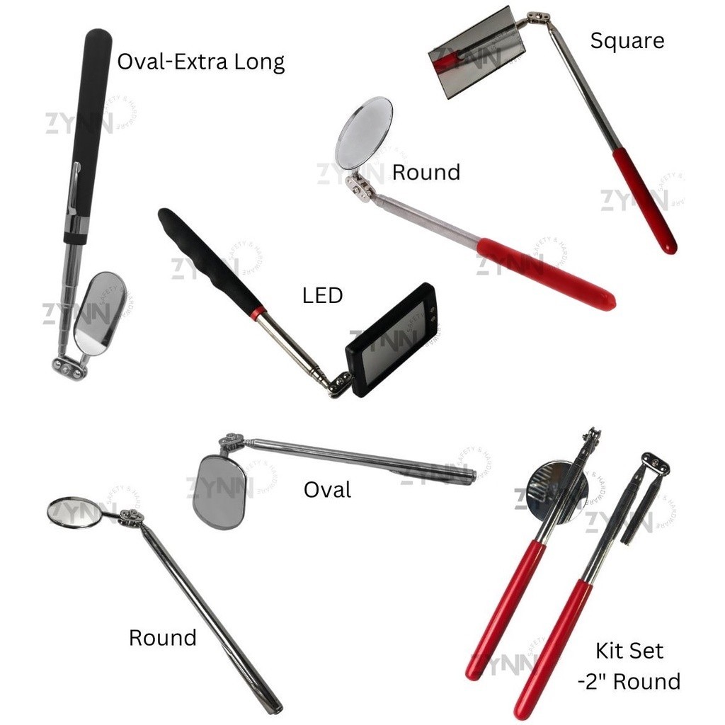 [SG STOCK] INSPECTION MIRROR LED Square/ Round Magnification Car ...