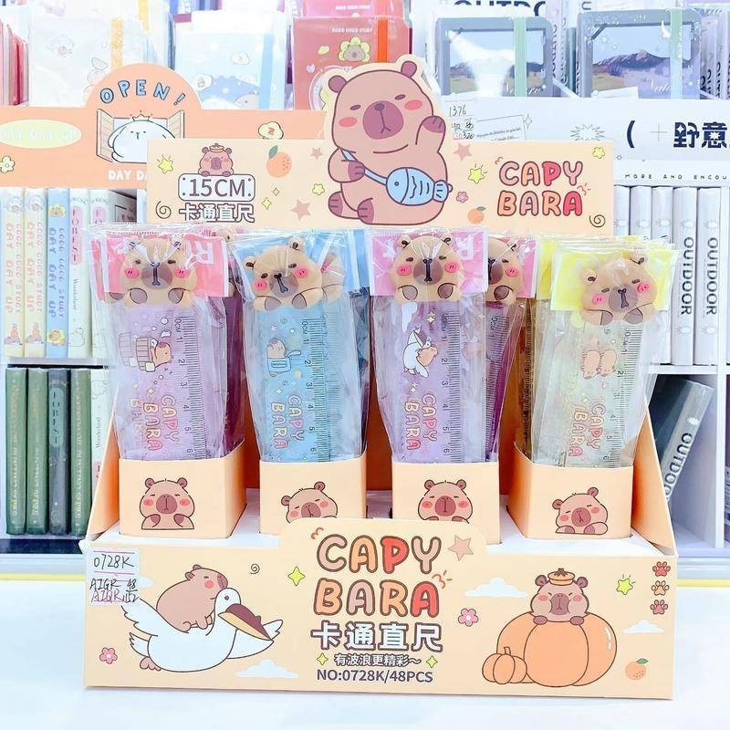 2024 Capybara 15cm Kawaii Clear Ruler Cute Dog Bookmark Ruler Cartoon ...