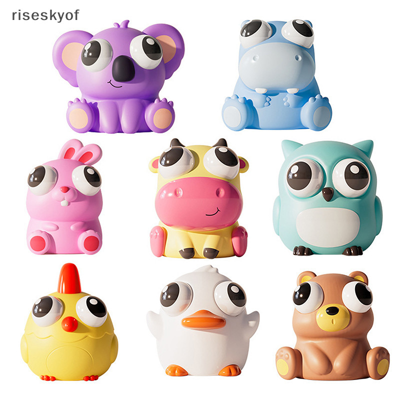 riseskyof Pop Eye Squeeze Cartoon Animal Sensory Toys Fun Novelty ...