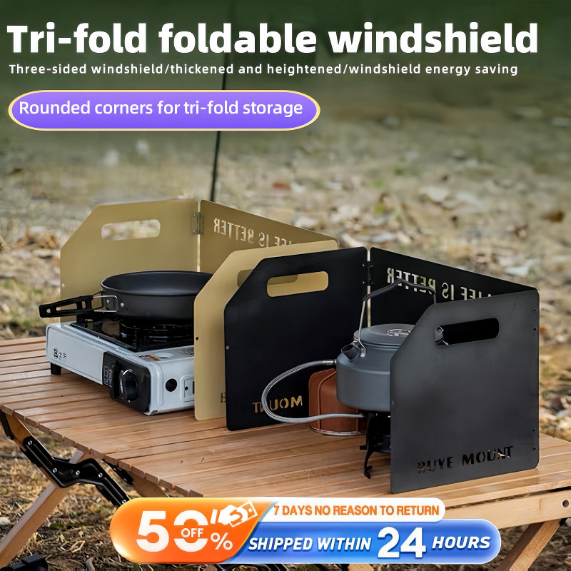 【SG Stock】Outdoor Camping Three-sided Wind Shield-Outdoor Camping ...