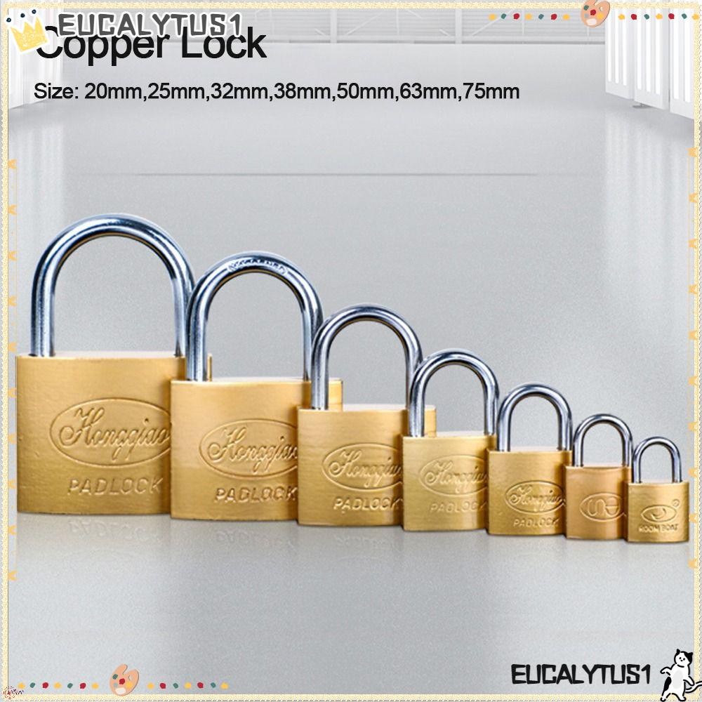 EUCALYTUS1 Copper Padlock, Hardware 3Keys Copper Lock, Gift Small ...